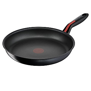Lagostina Linea Rossa Bis Non-Stick Frying Pans Ø 24 and 28 cm Diameter, Gas Induction and Oven, Scratch-Resistant, Thermosignal Cooking Indicator, Stainless Steel and Aluminium Base, Non-Slip Handle
