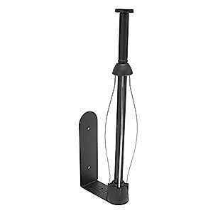 Kitchen Damper Paper Holder, Stainless Steel Damper Paper Holder Kitchen Punch Free Preservative Film Roll Hanger Anti Slip Rustproof Bathroom Tissue Holder Black