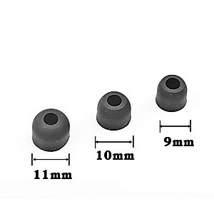 BLLQ Replacement for Samsung Gear IconX (2018 Edition) Ear Tips Wingtips 12 PCS Accessories, Silicone Earhooks Earbuds Cover Eargels Eartips Compatible with Gear IcoonX, Black 12pcs