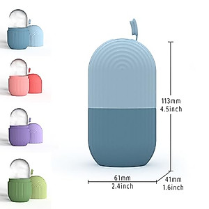 LO MERECES Facial Ice Roller, Ice Cube Massager Reusable Silicone Ice Mold for Face, Eyes, Neck, Daily Skin Care, De-Puff Eye Bags, Reduce Migraine Pain (#1 Pink)