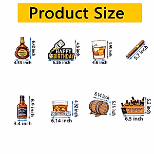 UOMNICUE Whiskey Swirls Happy Birthday Party Decorations for Men, Perfection Party Supplies Whiskey Party Hanging Swirls Ceiling Streamers for 30th 40th 50th Birthday Decorations Cheers Party