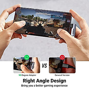 UGREEN USB C to 3.5mm Audio Adapter Type C Aux Headphone Jack DAC Stereo Mic HiFi Right Angle Earphone Dongle Compatible with iPad Pro Air 5 4 Mini 6, Galaxy S23 Ultra S22 S21 S20, Pixel 7 Pro, Gray