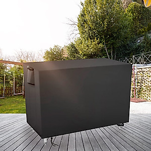 Youlvy Outdoor Prep Table Cover 48 Inch,Waterproof Patio Stainless Steel Table Cover Metal BBQ Table Cover All Season Pretection for Outdoor Table (Only Cover) - 48 x 30 x 35 Inch