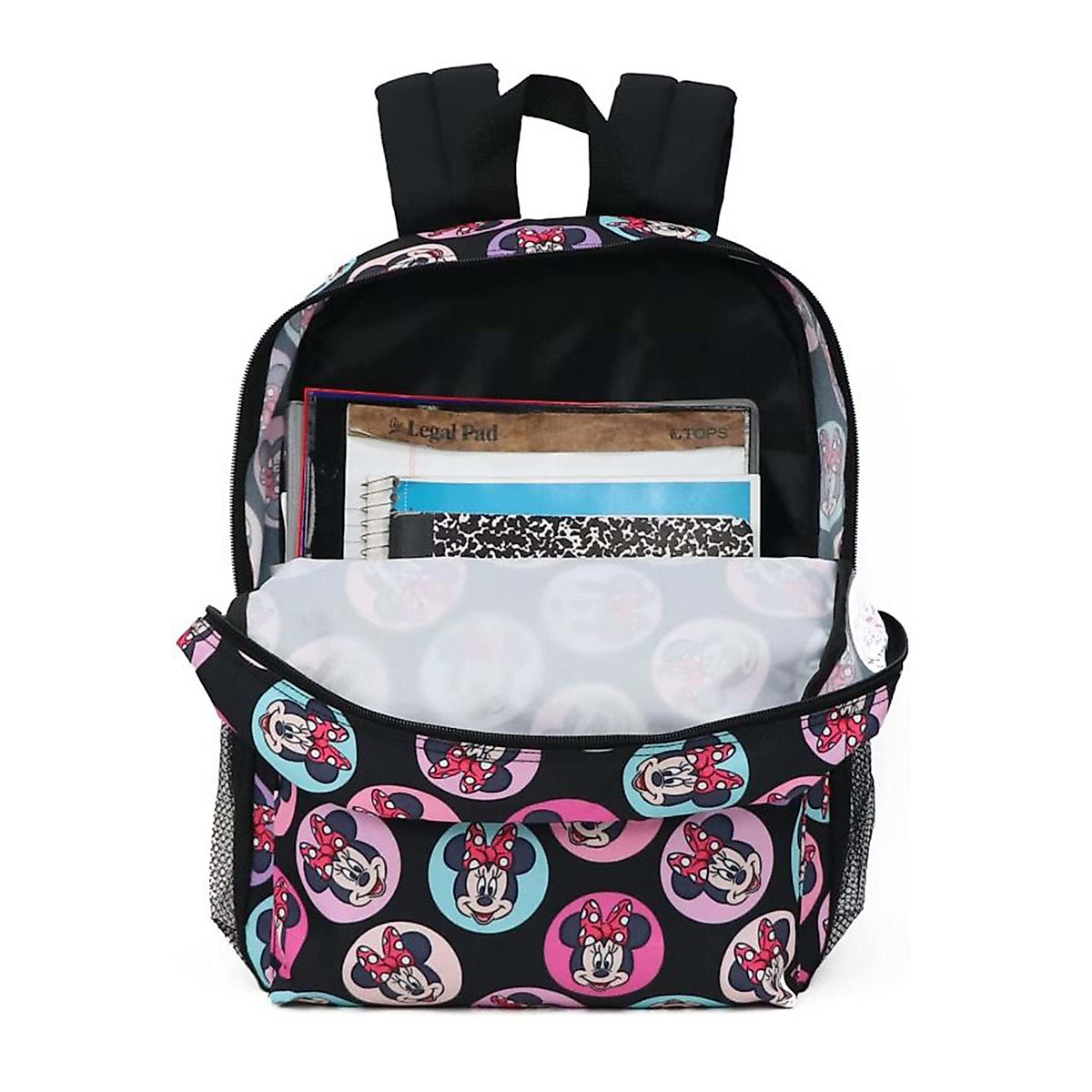 Disney Minnie Mouse Full Size All Over Print 16" Backpack
