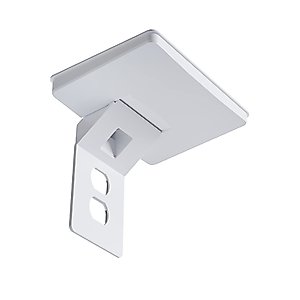 ECHOGEAR Wide Outlet Shelf - Next-Gen Design with Built-in Cord Storage & Room for Bulky Plugs - Works with Both Standard & Decora Outlets - Quick Install with Included Hardware