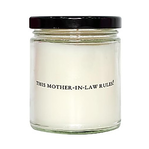Joke Mother-in-Law Scent Candle, This Mother-in-Law Rules!, Present for Mother, Gag Gifts from Son, Mother in Law Gift Ideas for Birthday, Mother in Law Gift Ideas for Christmas, Unique Mother in Law