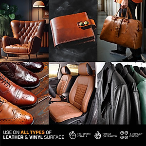 Paintable Leather Filler - Repair for Tears, Holes, and Scratches - Easy Step-by-Step Guide - Leather Repair Gel, White - 60 mL