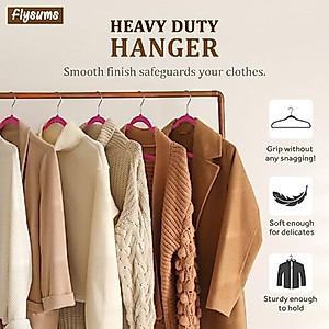 Premium Velvet Hangers 50 Pack, Heavy Duty Study Pitaya Hangers for Coats, Pants & Dress Clothes - Non Slip Clothes Hanger Set - Space Saving Felt Hangers for Clothing