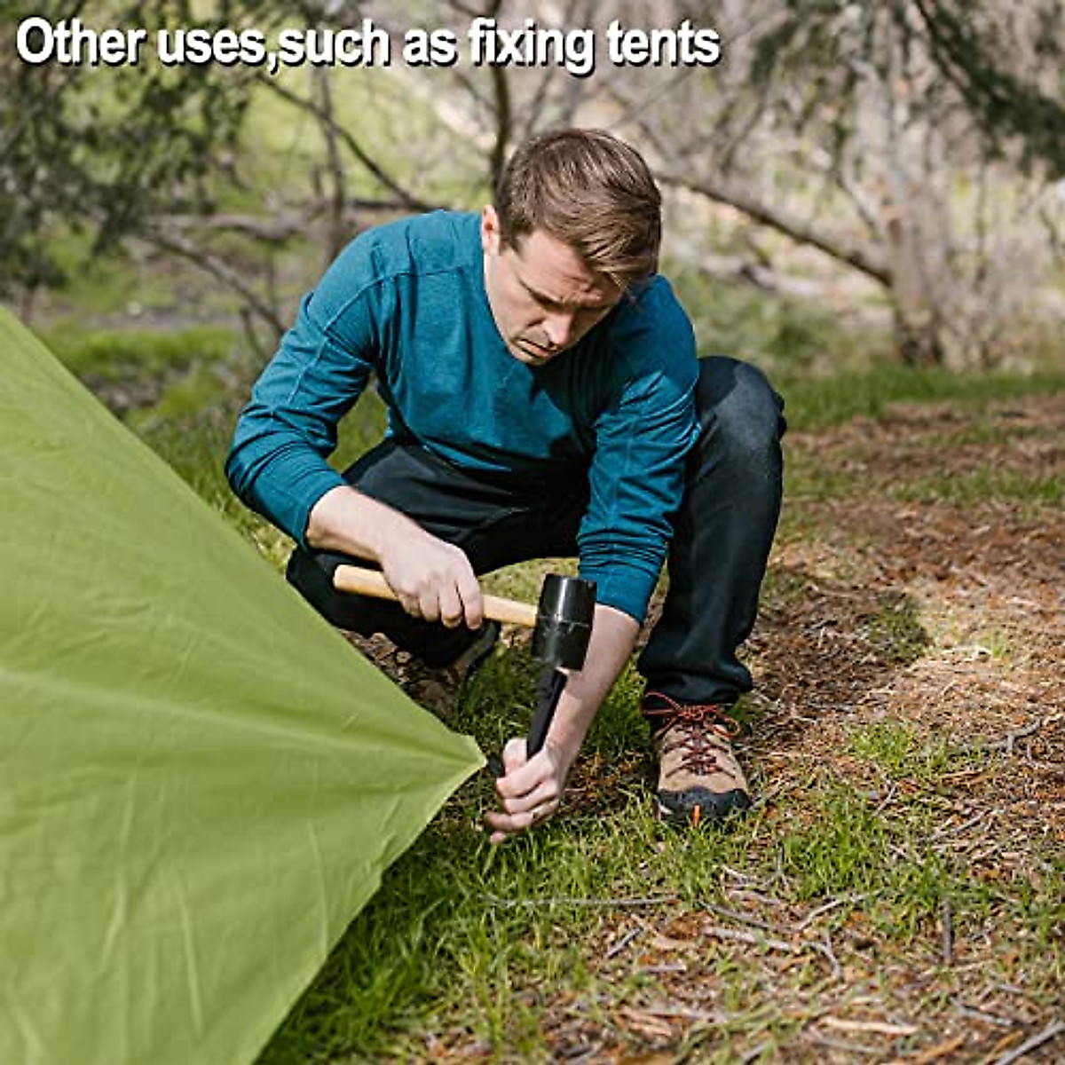 31pcs Tree Stake Kits,15pcs Black Tree Stakes+15pcs Tree Straps+157.48 in Strong Rope Young Trees Anchoring Kits Protect Against Wind,for Sapling Straight Up Outdoor Garden Yard Plant Fix Stump Kit