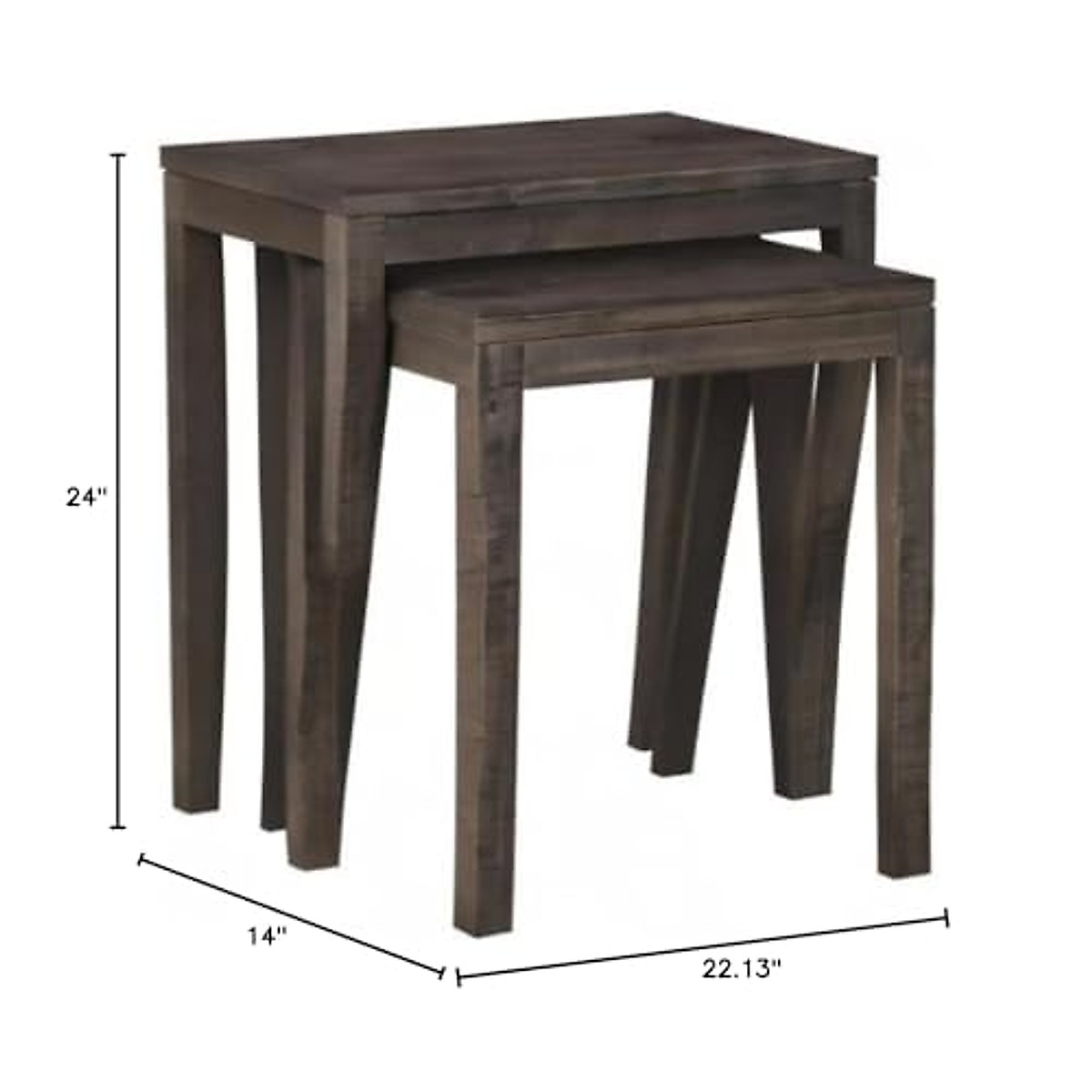 Signature Design by Ashley Emerdale Rustic Nesting Accent Table Set, Brown