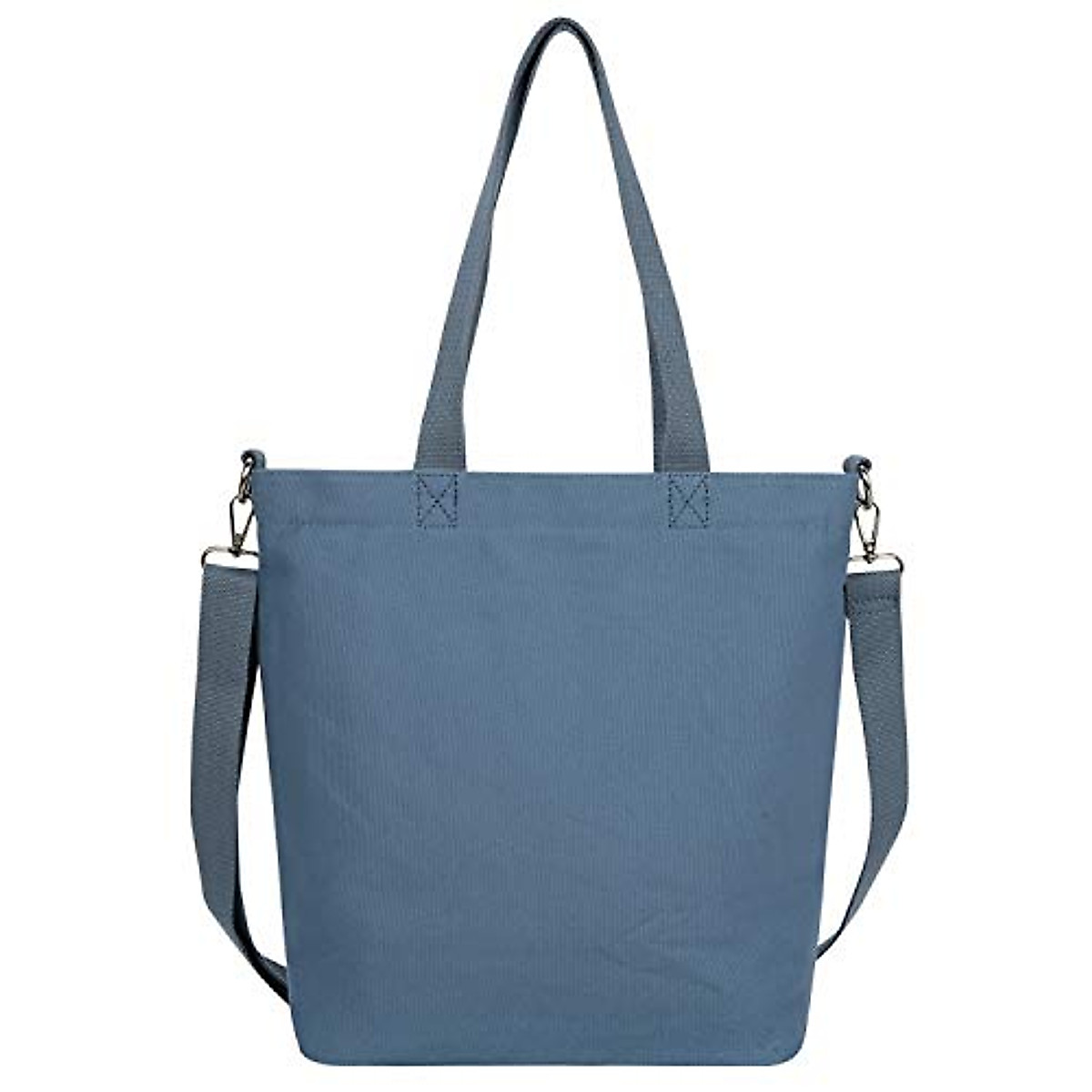 Iswee Canvas Tote Bag Cross-body Handbags Women Shoulder Bag Casual Top Handle Bag (Blue)