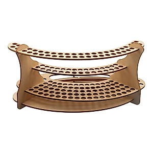 Pokinge Wooden Paint Brush Holder,105 Holes Desk Stand Paintbrush Organizer Paintbrush Holder Organizer Paint Brush Rack for Pencils Pens Paint Brushes