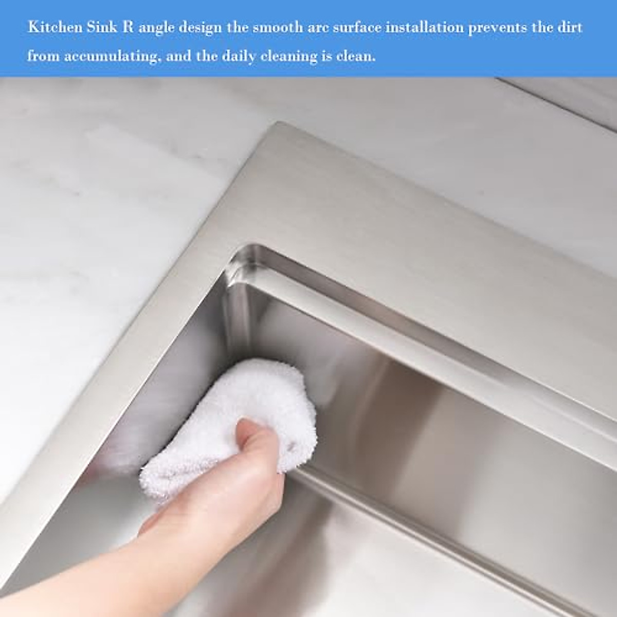 33-Inch Drop in Workstation Kitchen Sink - VOKIM 33 x22Inch Single Bowl Kitchen Sink 16 Gauge Stainless Steel 10'' Deep Handmade Kitchen Sink with Cutting Board& Strainer