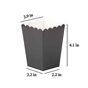 Aimto Black Popcorn Boxes Cardboard Popcorn Favor Containers,Pack of 24