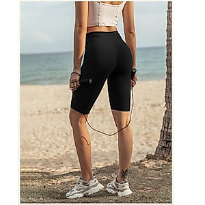 MOREFEEL 3 Pack Buttery Soft Biker Shorts for Women – 8" High Waist Tummy Control Workout Yoga Running Gym Athletic Shorts