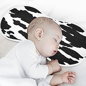 Kigai Funny Animal Cow Muslin Baby Burp Cloths - Super Absorbent and Soft Burping Rags - Cotton Burp Clothes Set for Boys and Girls, 1 Pack