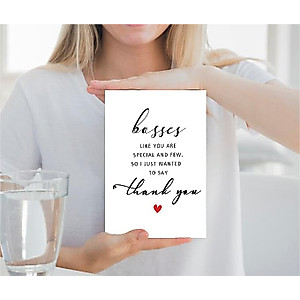 Unique Boss Thank You Card from Employee Staff Coworkers, Lovely Bosses Day Cards from Group, Funny Thank You Card Gifts for Boss Leader Chief, Boss Appreciation Card Gifts for Him Her Women Men