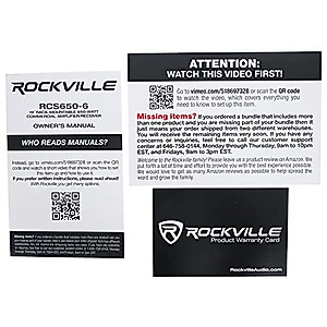 Rockville RCS650-6 650 Watt 6 Zone 70v Commercial/Restaurant Amplifier/Bluetooth