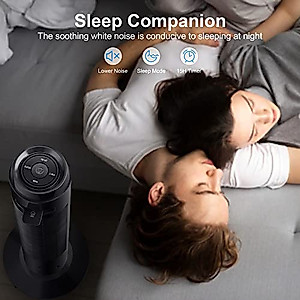 Uthfy Tower Fan for Bedroom, 80°Oscillating fan, Bladeless Fan with 3 Speeds, 3 Modes,15H Timer, 36 Inch Floor Standing Fan with Remote, Quiet Cooling Fan, Electric Fan for Home Room Office, Black