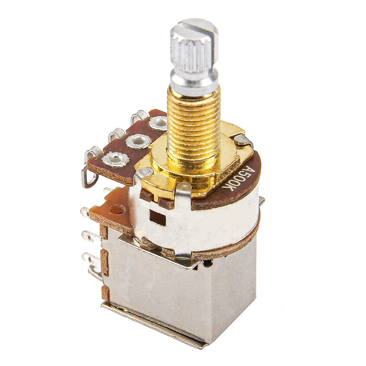 2PCS Yootones A500K Push Push Guitar Pots Audio Taper Potentiometers Long Copper Split Shaft Compatible with Guitar Accessories