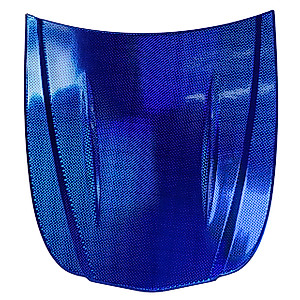 VViViD+ Holographic Chrome Weave Carbon High-Gloss Vinyl Car Wrap (1ft x 5ft, Blue)