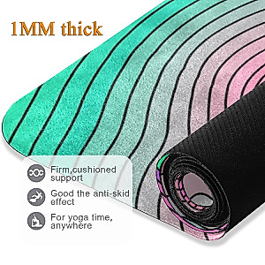 GOODOLD Trippy Melting Eye Yoga Mat Non-slip Eco Friendly Yoga Towel Exercise Indoor Outdoor Gym Pilates With Storage Bag for Women Men, 71 x 26inch