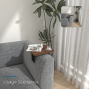 Sofa Arm Clip Table Sofa Armrest Tray Arm Table Clip on Tray Sofa Table for Wide Couches