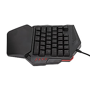 One-Handed Gaming Keyboard, 35 Keys Mechanical Numpad ​with RGB Backlit, G1/G2 Keys Macro Recording, Wired USB Numeric Keypad, Portable Mini Number Pad