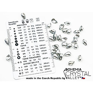 Teardrop Glass Beads for Jewelry Making Set - 120+ Bead Kit of 6x9mm Pendant Drop Beads in 4 Bright Distinct Colors: Blue, Red, Olive Green, Half Silver