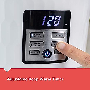 BLACK+DECKER Honeycomb Collection 12-Cup Programmable Coffeemaker, with Premium Textured Finish, White