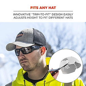 Ergodyne - 23382 Skullerz 8945 Universal Safety Bump Cap Insert, Lightweight, Fits Into Any Baseball Hat, 2-Pack Gray