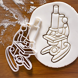 Set of 4 Laboratory Equipment cookie cutters (Designs: Beaker, Microscope, Test Tube, and Conical Flask), 4 pieces - Bakerlogy