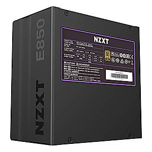 NZXT E850 - NP-1PM-E850A-US - 850-Watt ATX Gaming Power Supply (PSU) - Fully Modular Design - 80 Plus Gold Certified - Silent Operation - Digital Voltage and Temperature Monitoring - 10 Year Warranty