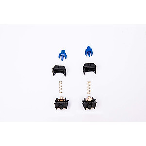 HK Gaming MS-1 Mechanical Key Switches for Mechanical Gaming Keyboards | PCB Mounted | Pre Lubed | 72cN ; Linear (Pro Lake Blue, 90 Pcs)