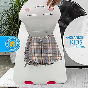 Bins & Things Unicorn Kids Nursery Laundry Hamper | Toy Organizer Basket | Baby Hamper | Baby Laundry Basket with Handles for Clothes, Toys - Storage Bin for Baby Boy or Girl