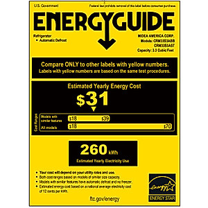 COMFEE' CRM33S3ABB 3.3 CuFt mini fridge Singel Door small Fridge for Bedroom Office Garage Studio Dorm, mini Refrigerator Black