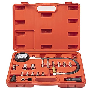 Shankly Diesel Engine Compression Tester Automotive Fuel Pressure Tester Kit, Engine Compression Gauges Tool 1000 PSI with Cylinder Compression Tester Hose - Comes with Carrying Case