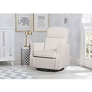 Delta Children Blair Slim Nursery Glider Swivel Rocker Chair, Cream