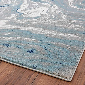LUXE WEAVERS Victoria Collection Modern Area Rug 9183 Blue 8x10