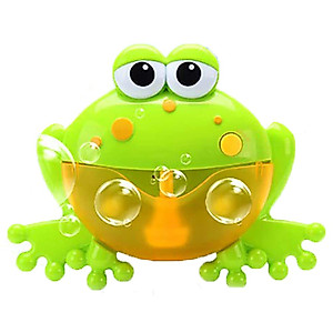 Frog Bubble Maker for Bath, Foam Blower Bubbling Making Machine, Nursery Rhyme Musical Bathtub Toy for Baby Kids Happy Tub Time