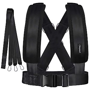 CLISPEED Fitness Sled Harness Workout Harness Exercise Speed Trainer with Pull Strap for Resistance Training