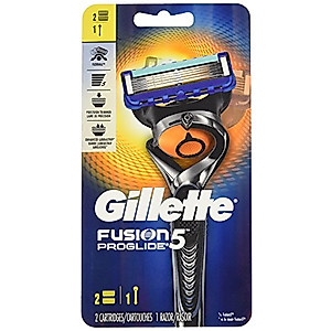 Gillette Fusion5 Proglide Men's Razor-Handle and 2 Blade Refills, 1 Count
