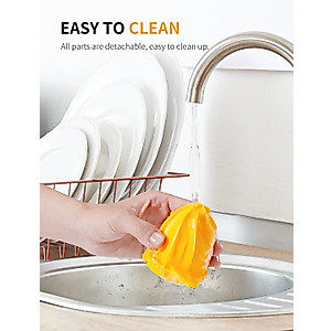 GDOR 41 Oz Citrus Juicer with Spiral-Shape Cone, Powerful Orange Juicer, Electric Juicer for Lemon, Lime & Others Citrus Fruits, Grapefruit Juice Extractor with Easy Pour Spout, BPA-Free, Easy Clean