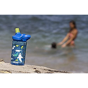 CamelBak eddy+ 14 oz Kids Water Bottle with Tritan Renew – Straw Top, Leak-Proof When Closed, Sharks and Rays