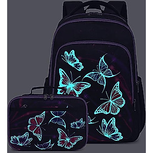 CAMTOP Backpack for Kids Girls School Backpack with Lunch Box Preschool Kindergarten BookBag Set (Y0058-2 Galaxy)