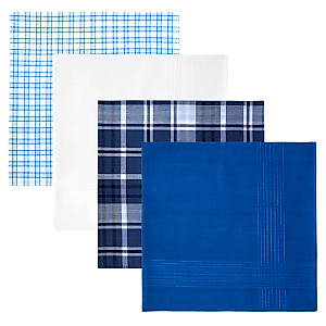 Retreez 8 Piece Pure Cotton Assorted Men's Handkerchiefs Hanky Gift Box Set - Assorted Set 001