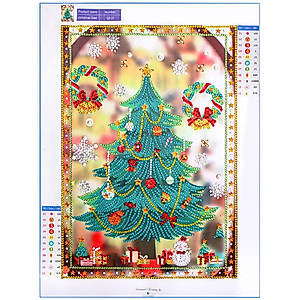 Dergo ☀ Special Shaped Diamonds Painting DIY 5D Partial Drill Cross Stitch Kits Crystal Rhinestone of Picture Serial Diamond Embroidery Arts Craft (C)