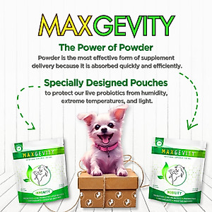 MAXGEVITY Mobility, Hip & Joint Support Meal Topper with Glucosamine & Green Lipped Mussels, Live Probiotics, Pre & Postbiotics, Digestive Enzymes, and Antioxidants | Up to 90-Day Supply