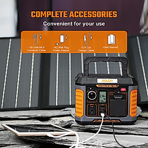 BALDR Portable Power Station, Solar Generator with 200W/120V Pure Sine Wave AC Outlet, 173Wh Backup Lithium Battery For Camping Travel Hunting Outdoors