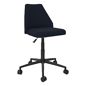 Novogratz Brittany Office Chair with Casters, Blue Linen